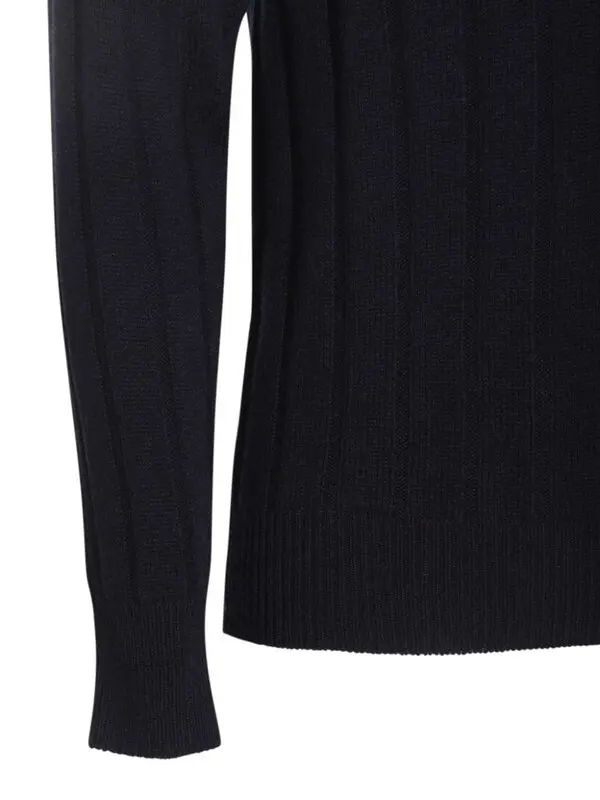 LARDINI Ribbed-knit Wool Jumper