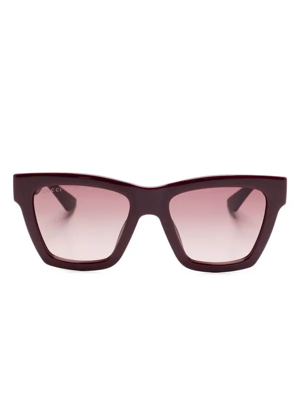 Gucci Square-frame Sunglasses - Red