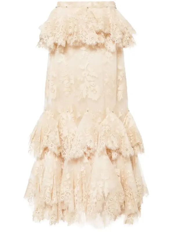 Zimmermann Eden Lace Handkerchief Skirt