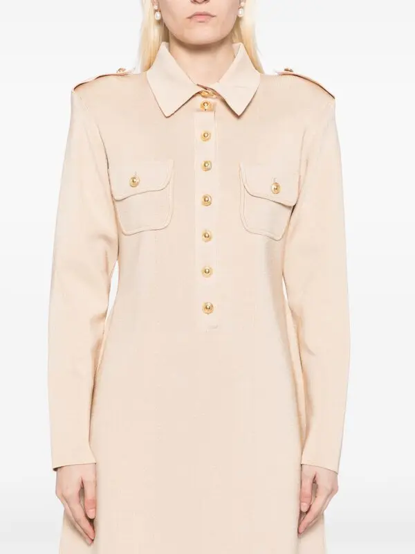 TOM FORD Ribbed Knit Mini Dress - Neutrals