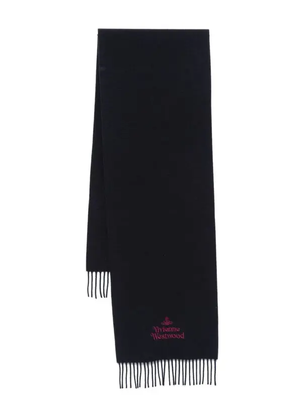 VIVIENNE WESTWOOD Embroidered Scarf - Blue