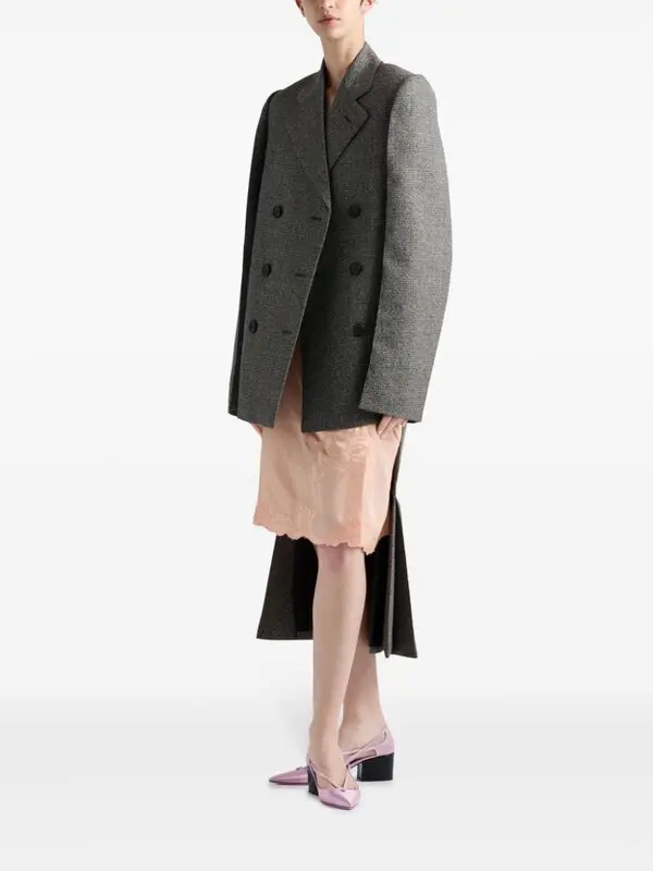 Prada Embroidered Silk Skirt