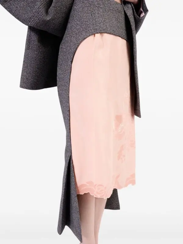 Prada Embroidered Silk Skirt