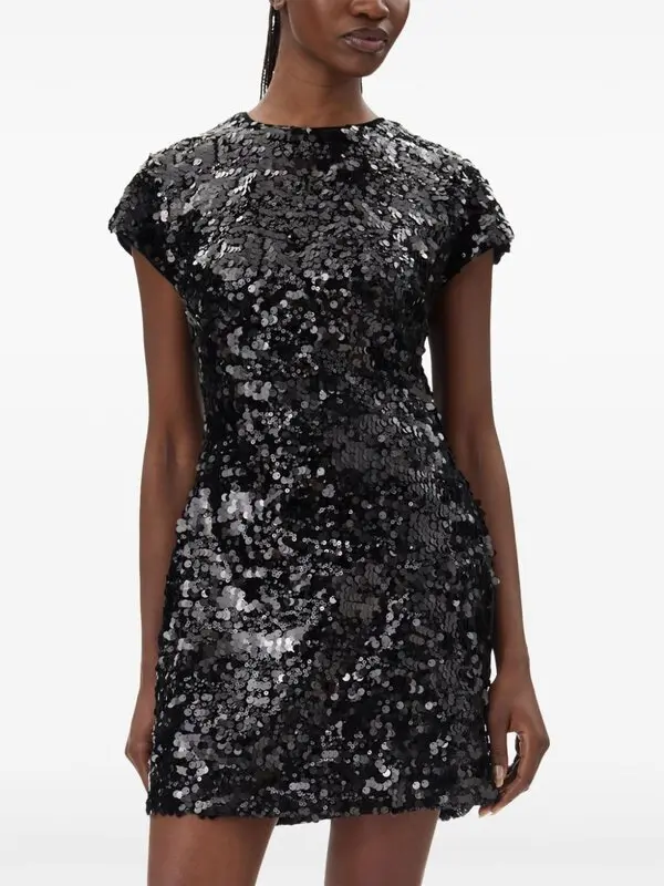 GANNI Sequin-embellished Mini Dress