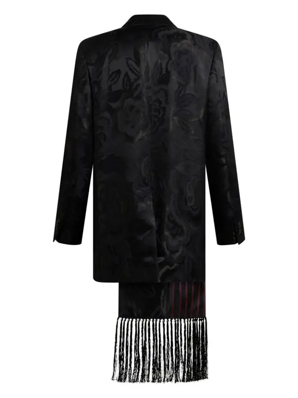 Etro Jacquard Blazer With Fringe