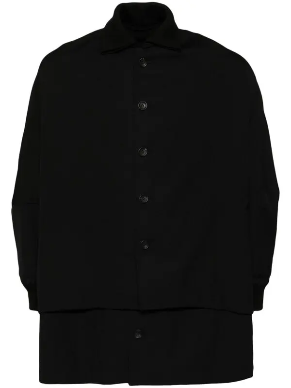 Yohji Yamamoto Single-breasted Wool Coat