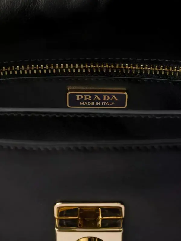 Prada Soft Sound Small Leather Shoulder Bag With Charms