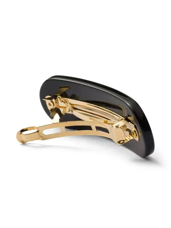 Prada Triangle Logo Hair Clip