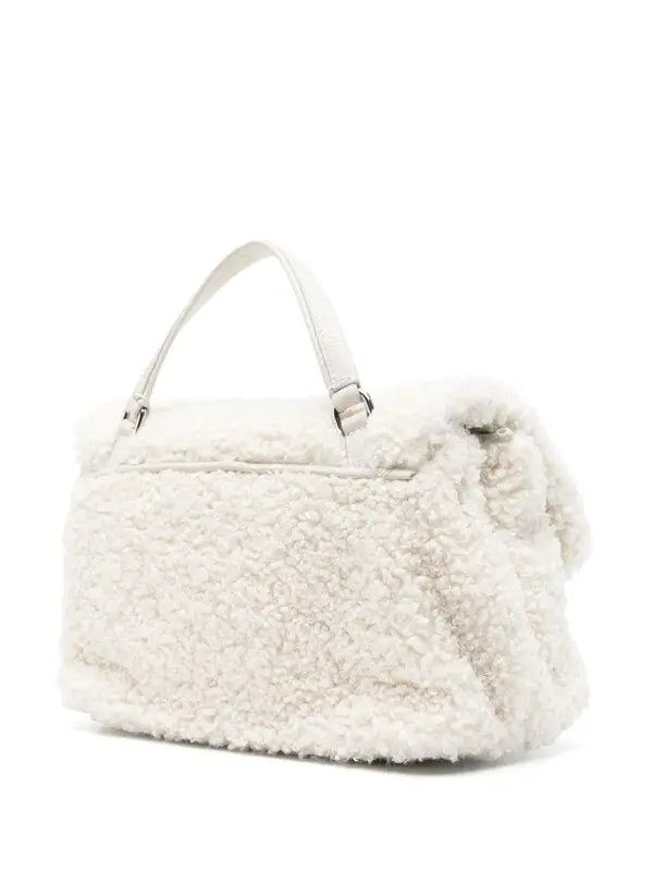 ZANELLATO Small Postina Shearling Tote Bag - White