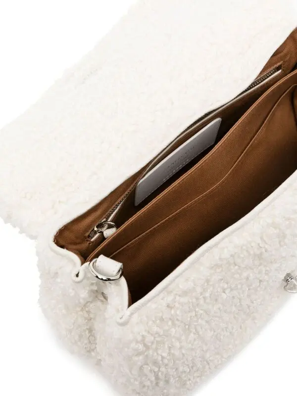 ZANELLATO Small Postina Shearling Tote Bag - White