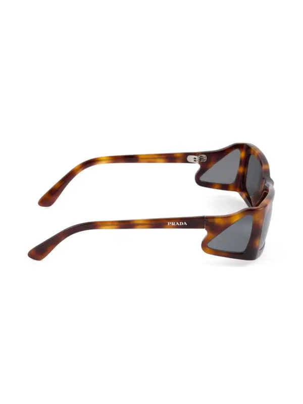 Prada Runway Rectangle-frame Sunglasses - Brown