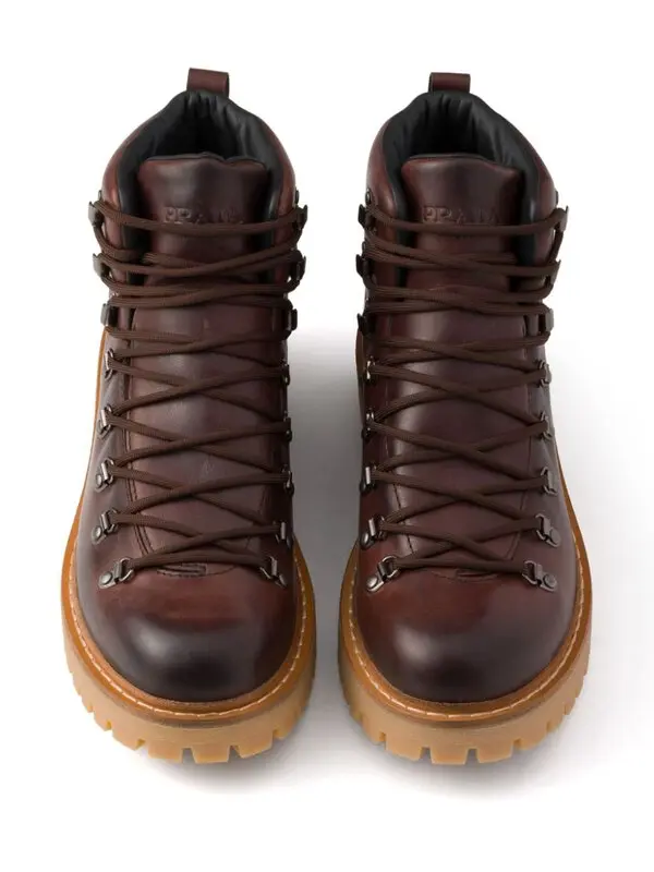 Prada Laced Leather Boots
