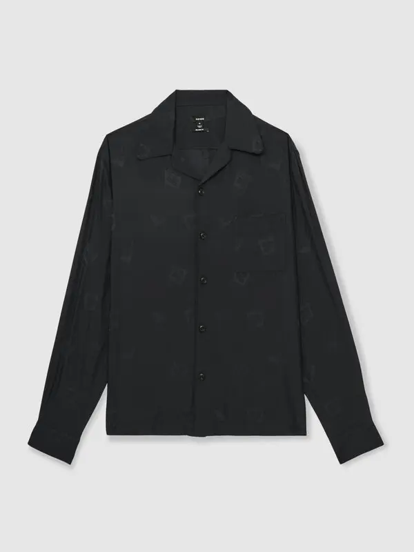 REISS Aperitif Cocktail-jacquard Faille Shirt