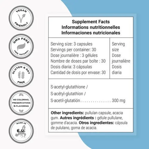 SUPERSMART S-acetyl Glutathione 300mg