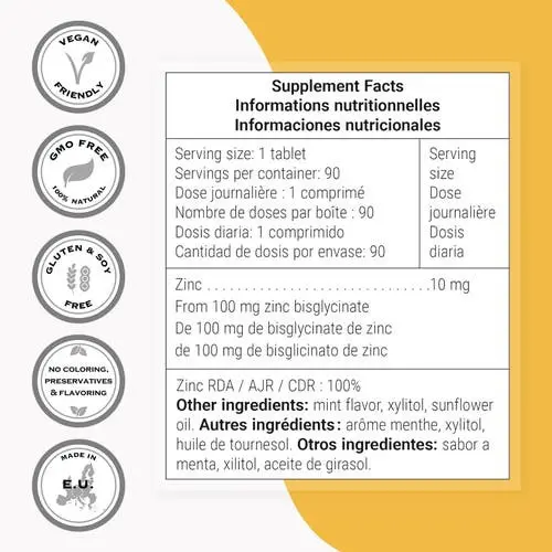 SUPERSMART Advanced Zinc Lozenges 10mg