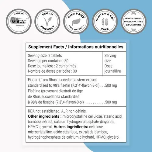 SUPERSMART Fisetin 500mg Per Day