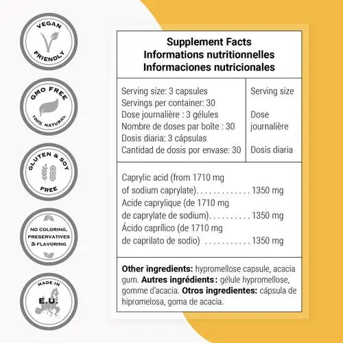 SUPERSMART Caprylic Acid 1350mg Per Day