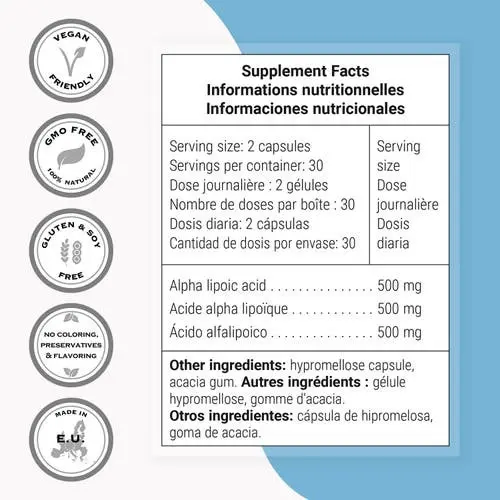 SUPERSMART Alpha Lipoic Acid 500mg