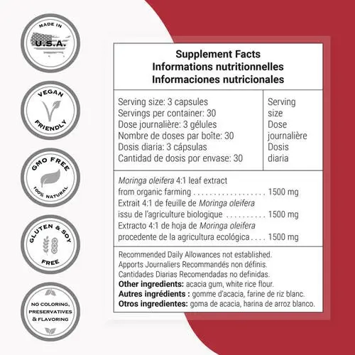 SUPERSMART Organic Moringa 1500mg