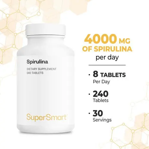 SUPERSMART Spirulina 4000mg Per Day