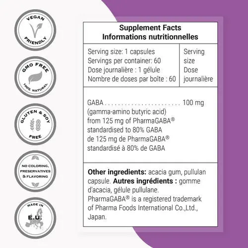 SUPERSMART Pharma Gaba 125mg Per Day