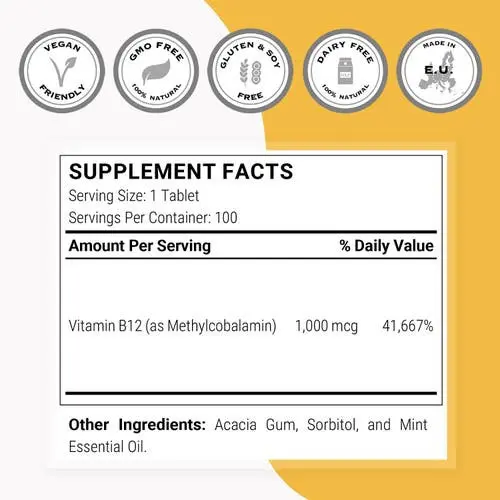 SUPERSMART Methylcobalamine B12 1000mcg