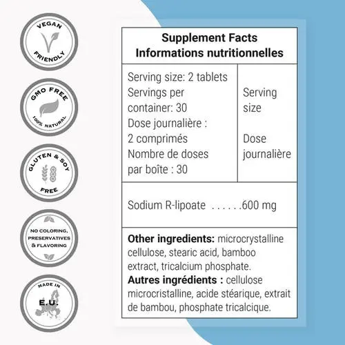 SUPERSMART Sodium R-lipoate 600mg