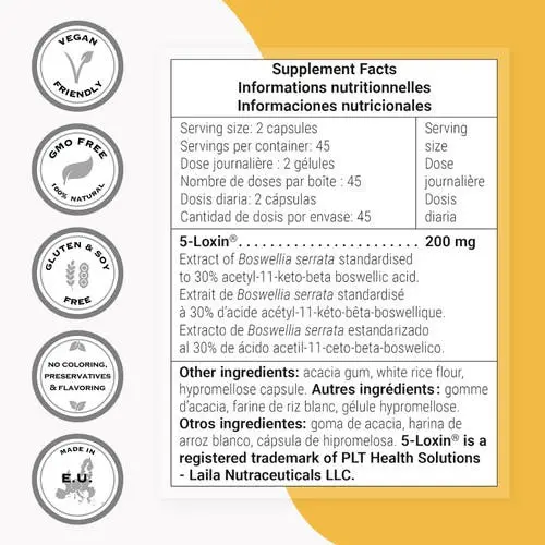 SUPERSMART Boswellia 5-lox 200 Mg Per Daywith Boswellia Serrata Extract