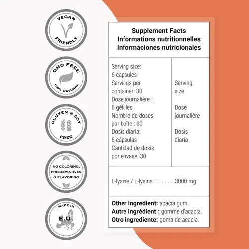SUPERSMART L-lysine 6000mg Per Day