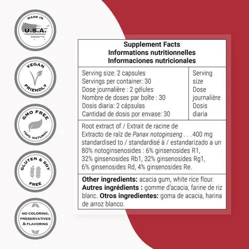 SUPERSMART Notoginseng 400mg Per Day