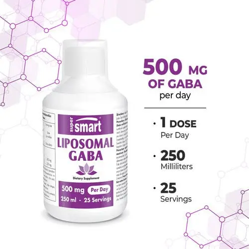 SUPERSMART Liposomal Gaba 500mg Per Day