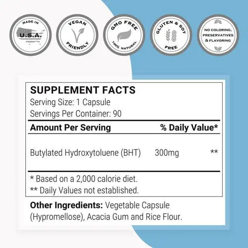 SUPERSMART Bht Supplement 300mg Per Day