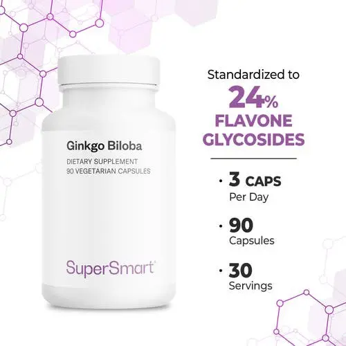 SUPERSMART Ginkgo Biloba 180mg Per Day