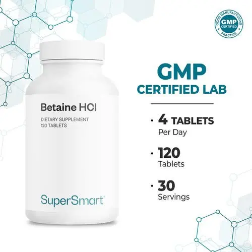 SUPERSMART Betaine Hci 2600mg Per Day