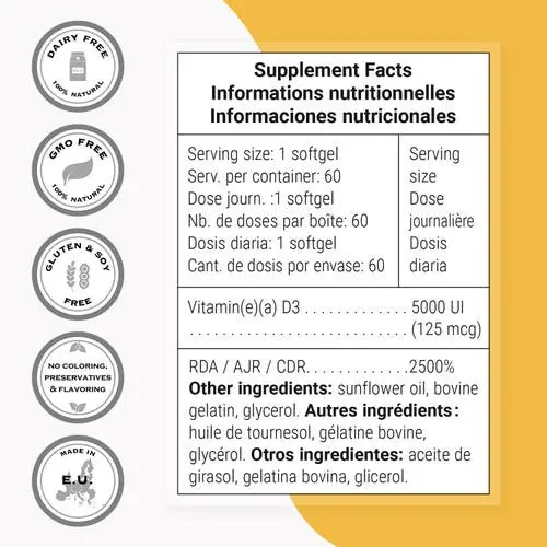 SUPERSMART Vitamin D3 5000 Iu Per Day