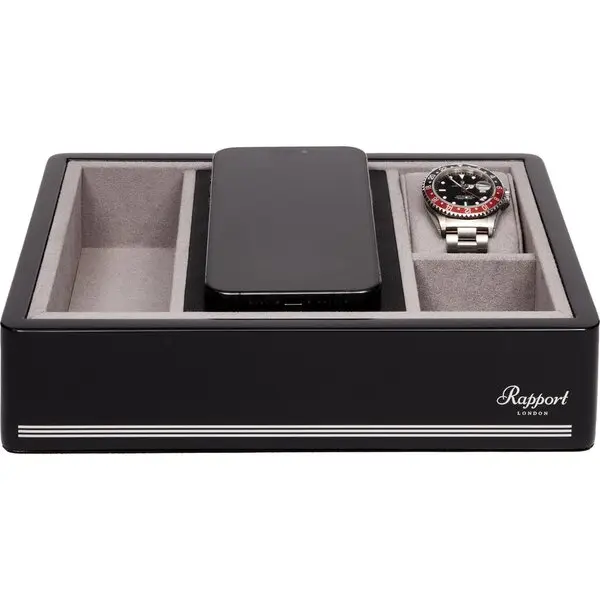 RAPPORT LONDON Formula Wireless Charging Tray - Black