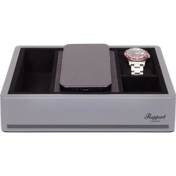 RAPPORT LONDON Formula Wireless Charging Tray - Grey