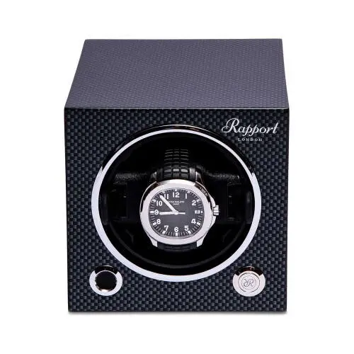 RAPPORT LONDON Evolution Single Watch Winder - Carbon Fibre