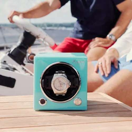 RAPPORT LONDON Evolution Single Watch Winder - Turquoise