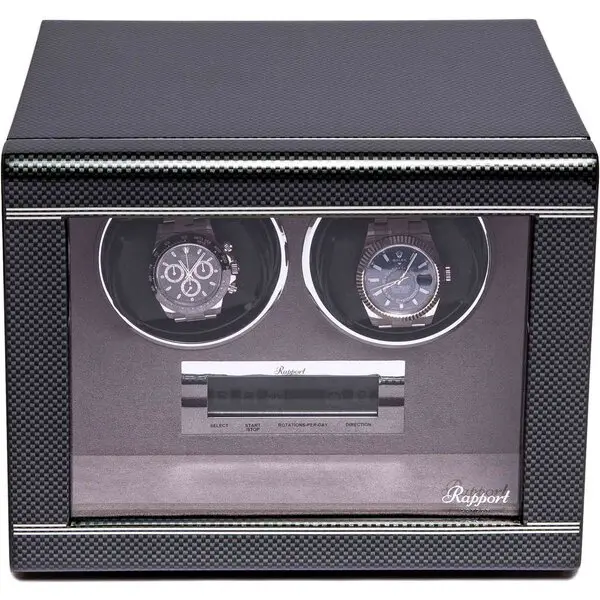 RAPPORT LONDON Formula Duo Watch Winder - Carbon Fibre