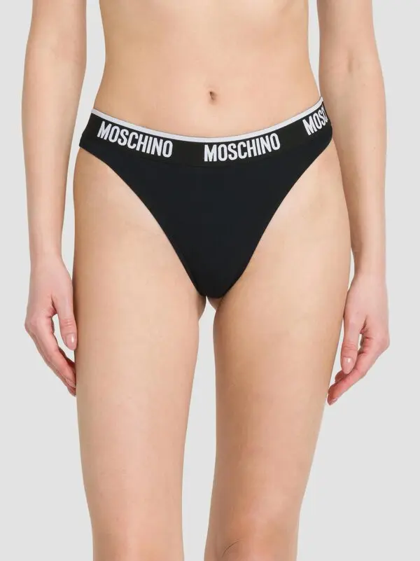 Moschino Log Banded Thong