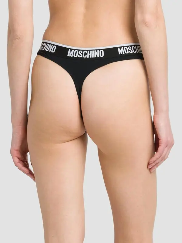 Moschino Log Banded Thong