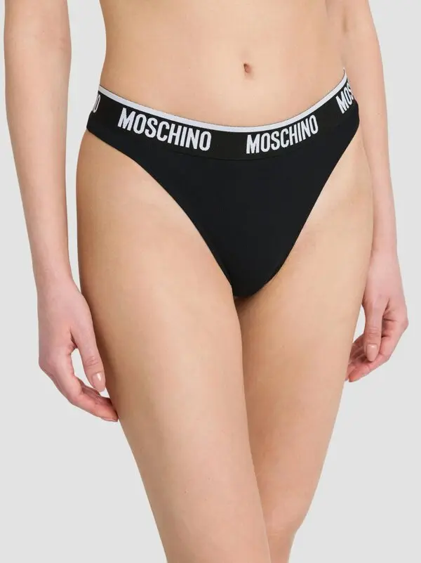 Moschino Log Banded Thong