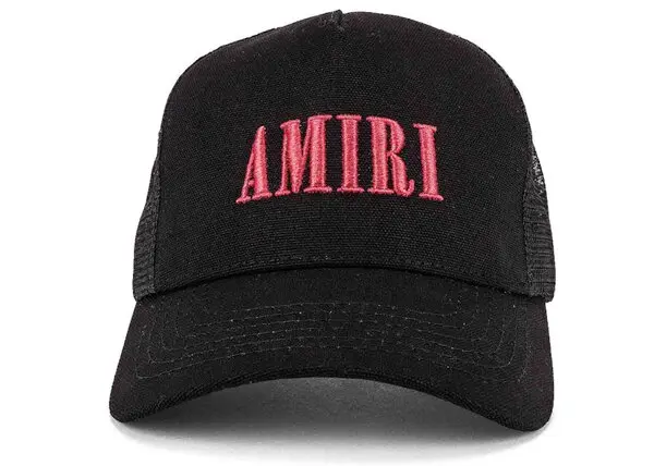 Amiri Logo Trucker Hat - Black/red