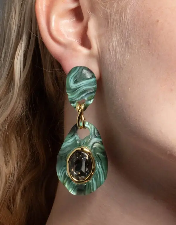 Alexis Bittar | Jewelry | Alexis Bittar Mismatch Doubledrop Gold Tone Earrings 65b9b7aabd0629a8eeba6c57