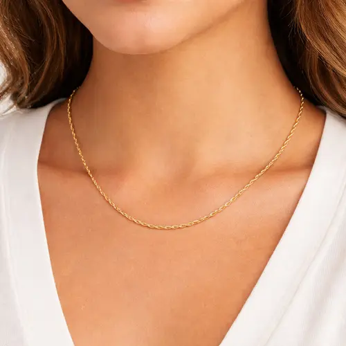 DONATELLO GIAN Gold-tone Sterling Silver Twisted Chain Necklace