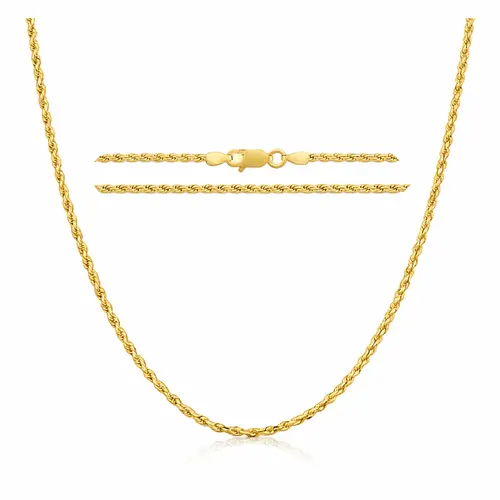 DONATELLO GIAN Gold-tone Sterling Silver Twisted Chain Necklace - Yellow