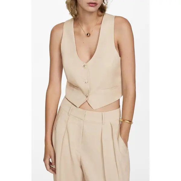 Mango Cropped Vest