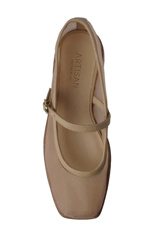 ARTISAN CRAFTED BY ZIGI Quiley Mary Jane Pumps - Nude Fabri