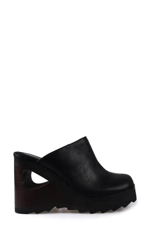 CANDIE'S Nichola Platform Wedge Clogs - Black